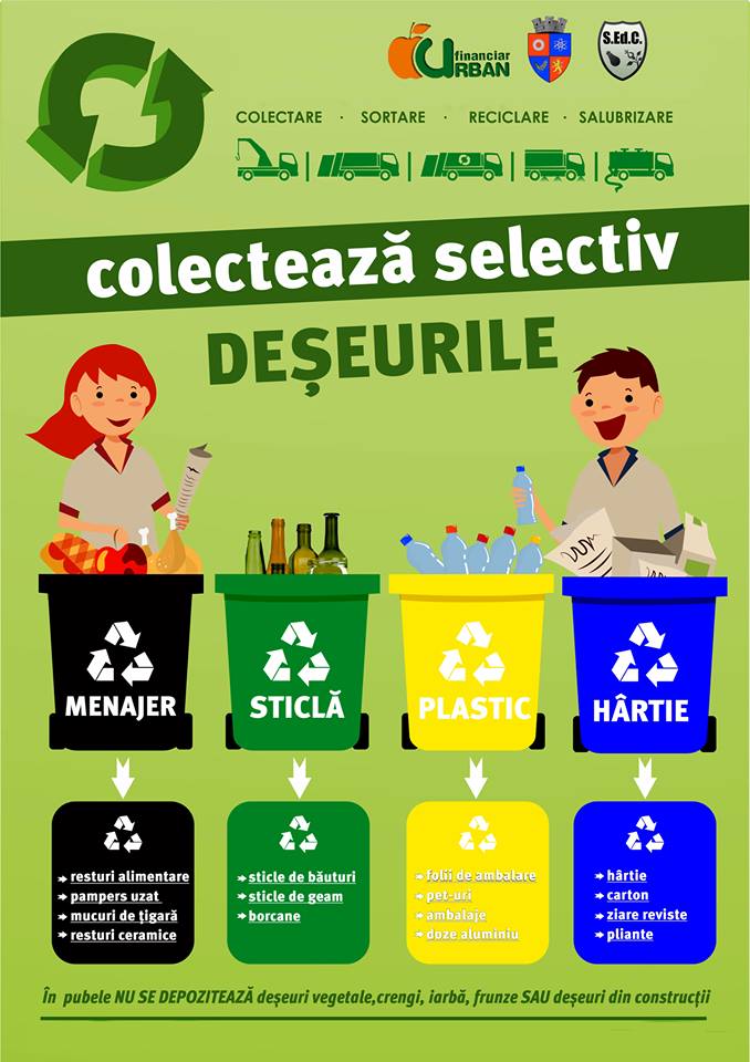 Vă facem cunoscut programul de colectare a deșeurilor reciclabile ...